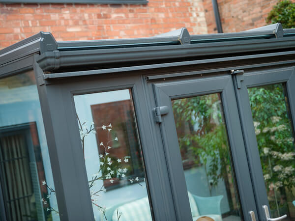 Classic Lean-To Conservatory Finished in Grey UPVC by TWC